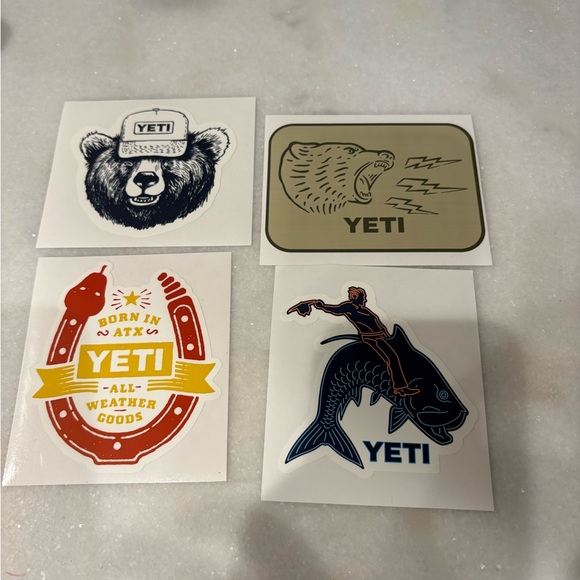Yeti | Other | Yeti Red And Yellow Horseshoe Sticker | Poshmark
